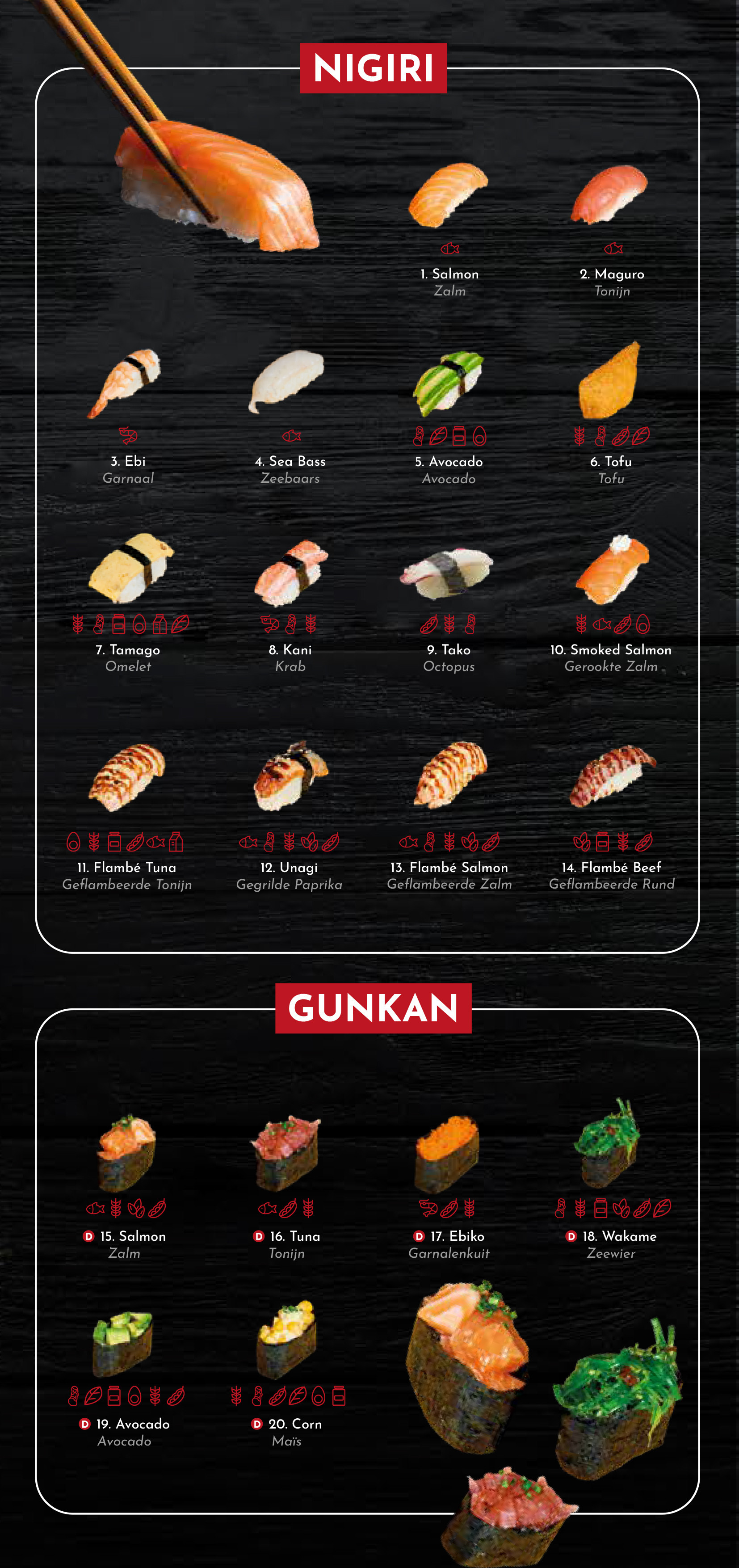 Onze Menu - Genkai - House of Grill & Sushi Hasselt