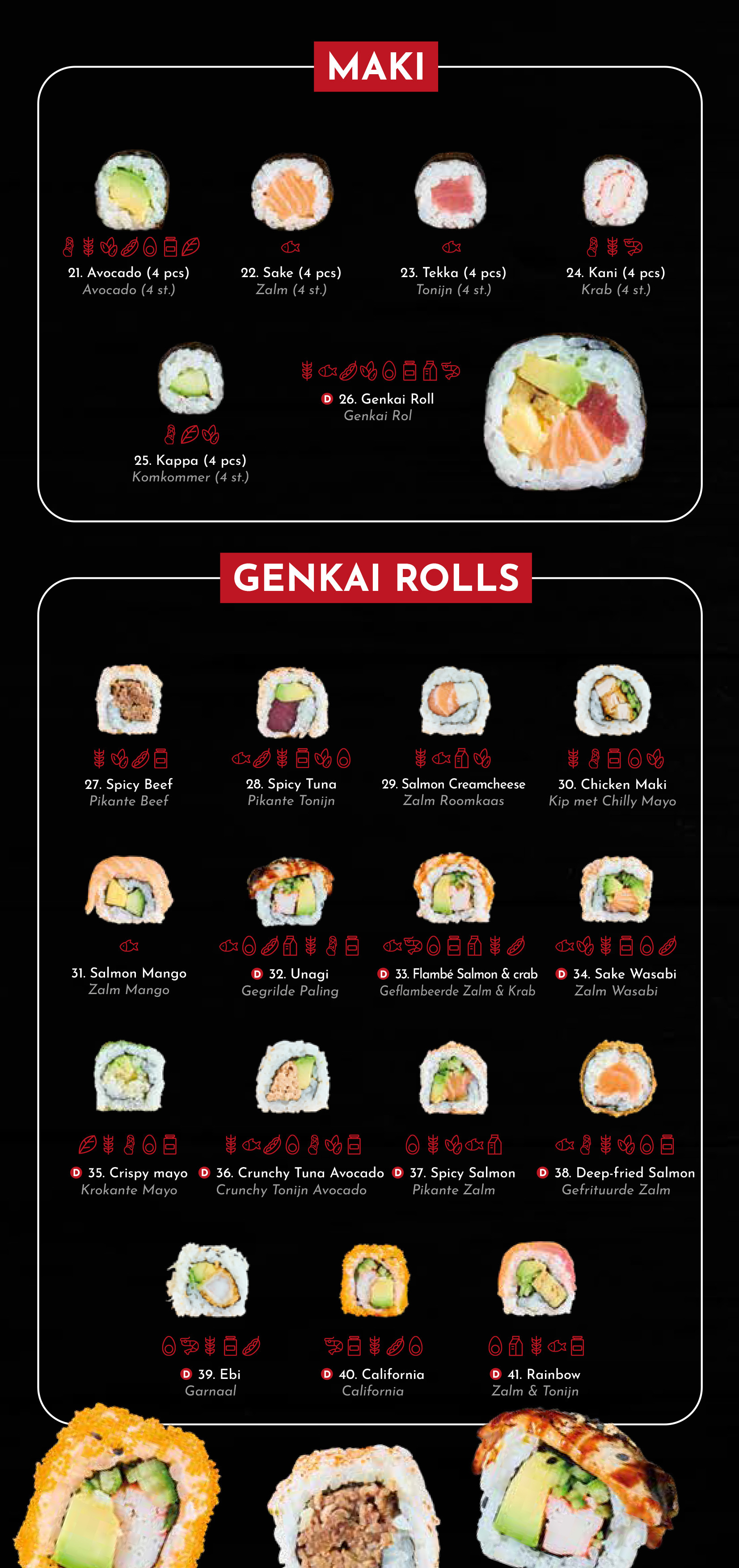 Onze Menu - Genkai - House of Grill & Sushi Hasselt